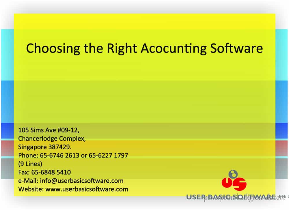 Choosing the Right Accounting Software | User Basic Software